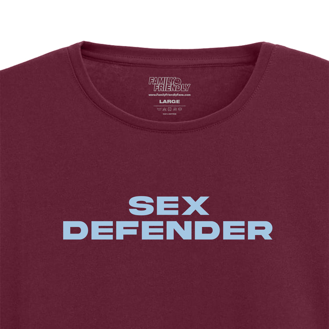 Sex Defender Maroon T-Shirt – Family Friendly